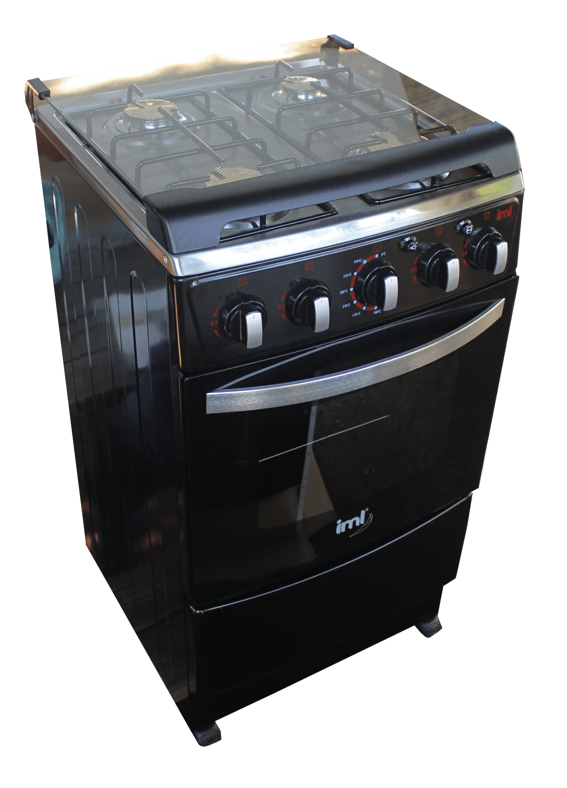 ESTUFA A GAS IML CON 4 QUEMADORES, CUERPO ACERO INOX CON HORNO ...